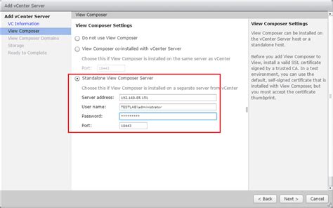 Setup Vmware Horizon View Connection Server Vcenter Connection