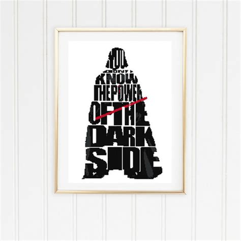 Darth Vader Cross Stitch Pattern Dark Side Cross Chart Darth Etsy