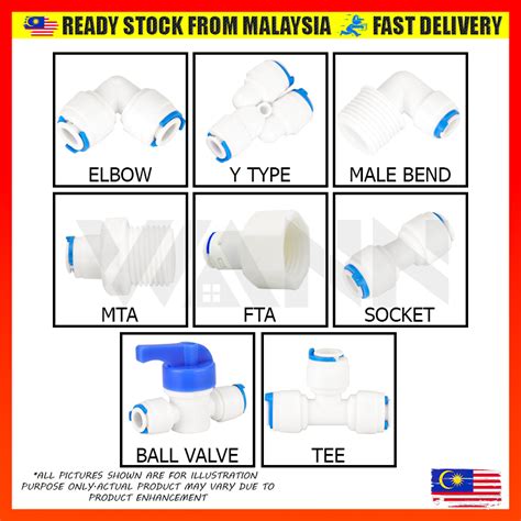 1 4 Water Filter Fitting Quick Connect One Touch For Ro Water Filter
