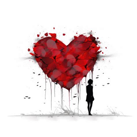 Premium Ai Image Healing The Broken Heart Vector Art Depicting Soulful Sadness On A Serene
