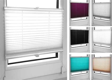 Tropik Home Pleated Blinds 18 Width Sizes 6 Colours Easy Fit Install