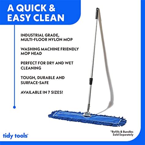 Tidy Tools Commercial Dust Mop And Floor Sweeper 24 In Dust Mop For Hardwood Floors Reusable