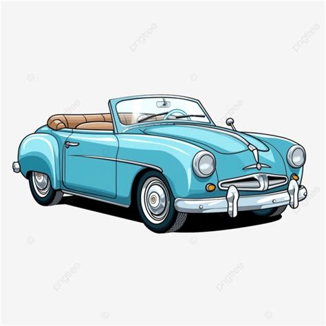 Cartoon Car Cabriolet Ai Generative Cartoon Car Convertible Png