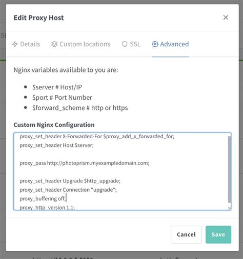 Could Someone Help Me Configuring Nginx Proxy Manager To Proxy Websockets For Photoprism Docker