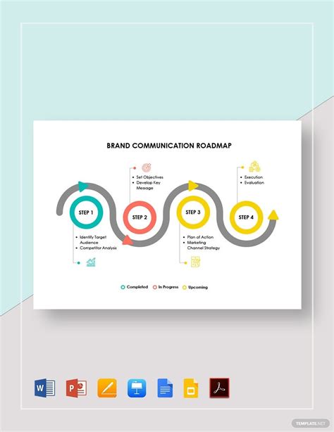 Sample Communication Roadmap Template In Word Keynotes Pages PDF