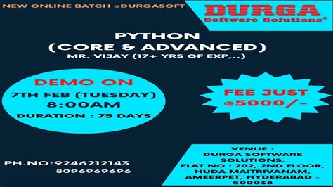 PYTHON Online Training DURGASOFT YouTube