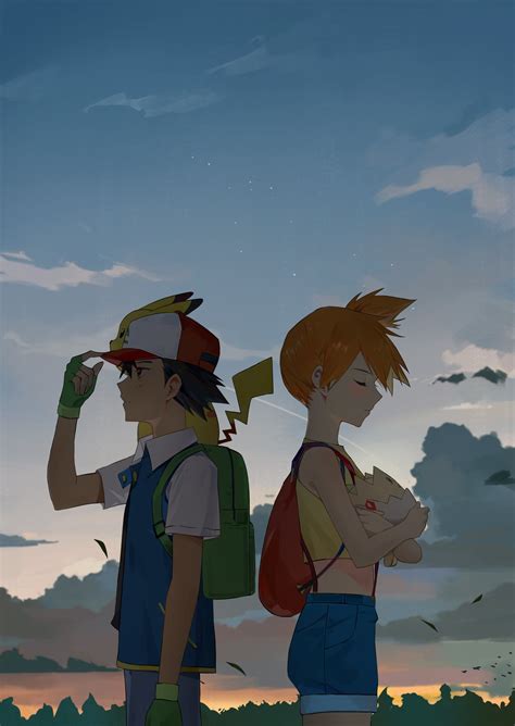 Pikachu Ash Ketchum Misty And Togepi Pokemon And 1 More Drawn By
