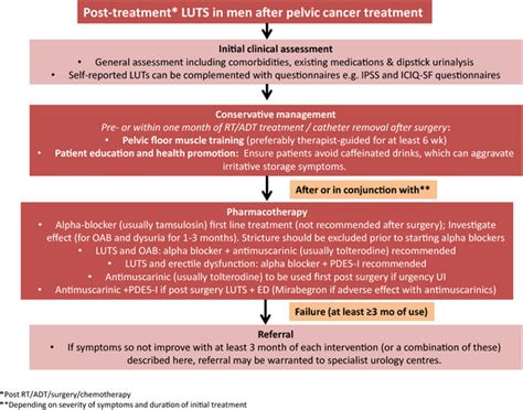 Treatment Algorithm For Luts Post Treatment For Pelvic Cancers