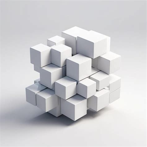 Abstract 3d Rendering Of Geometric Shapes A Composition In Dimensions