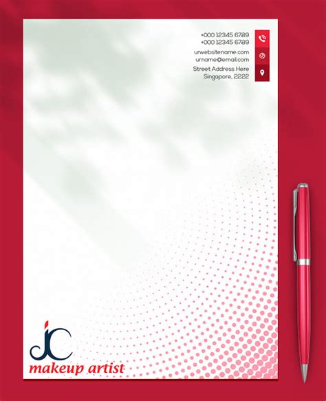 Makeup Artist Letterhead Example Psd Design Room