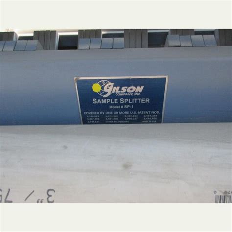 Gilson Sp 1 Sample Splitter
