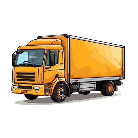 Premium Vector Hand Drawn Truck Conveyance Cartoon Vector