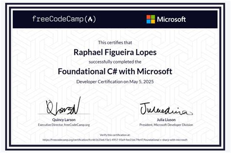 Microsoft Freecodecamp Certification Linkedinlearning Raphael Lopes Microsoft Freecodecamp Certification Linkedinlearning Raphael Lopes