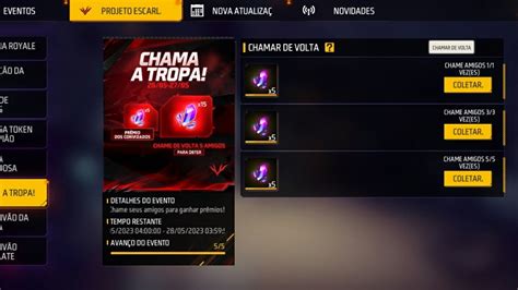 COMO FUNCIONA O EVENTO CHAMAR AMIGOS DE VOLTA NO FREE FIRE COMO PEGAR