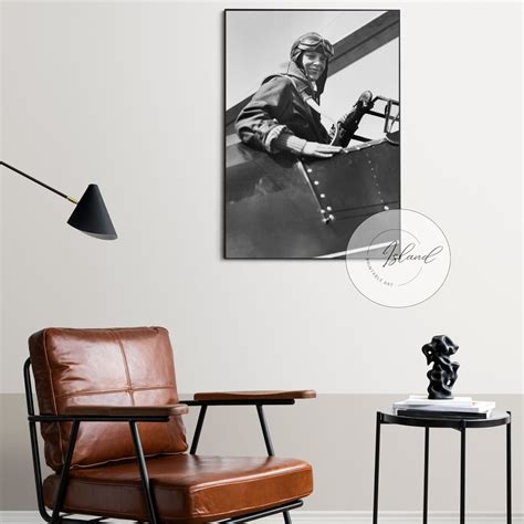 Amelia Earhart Poster Vintage Aviation Art Digital Download Etsy