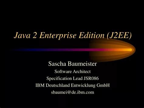 Ppt Java 2 Enterprise Edition J2ee Powerpoint Presentation Free Download Id5780284