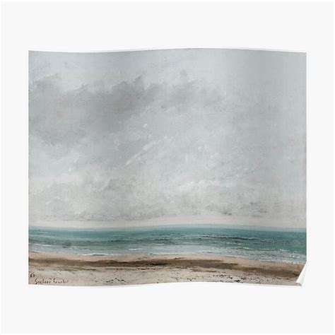 Vintage Muted Beach Scene Painting Poster For Sale By Apopofbeauty