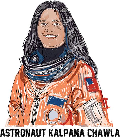 Kalpana Chawla Painting By Kartick Dutta Fine Art America