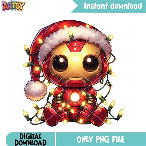 Chibi Iron Man Tangled Png Kawaii Superhero Png Tangled Lights Png