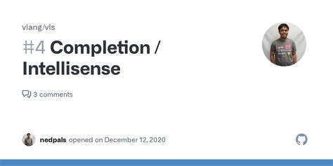 Completion Intellisense · Issue 4 · Vlangvls · Github