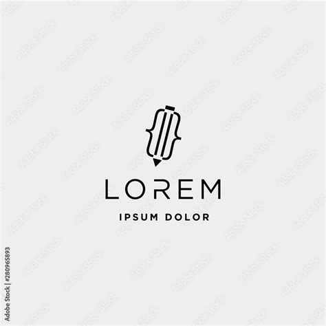 Pen Code Logo Design Vector Writer Coding Symbol Stock Vector Adobe Stock