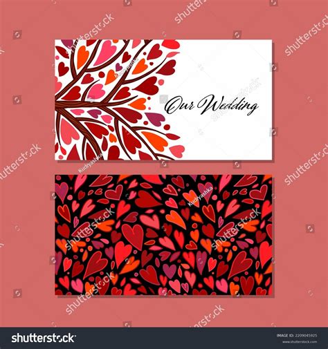 Love Tree Heart Shape Concept Art Stock Vector Royalty Free