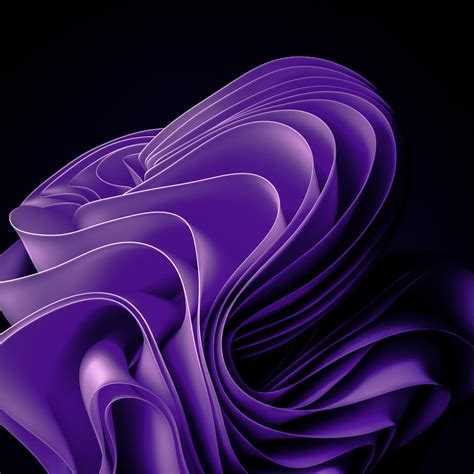 Windows 11 AMOLED Purple Abstract 4K Wallpaper