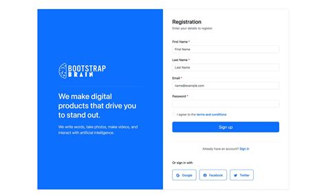 Bootstrap Registration Form Design Bootstrapbrain