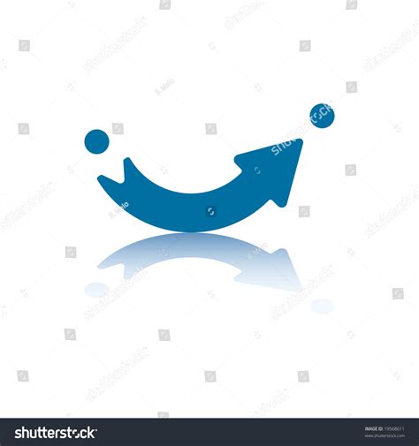 Curved Arrow Pointing Point Point B Stock Vector Royalty Free 19568611 Shutterstock