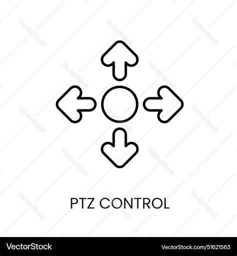Ptz Control Line Icon With Editable Stroke Vector Image