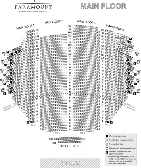 Paramount Seating Chart Seattle Theatre Group