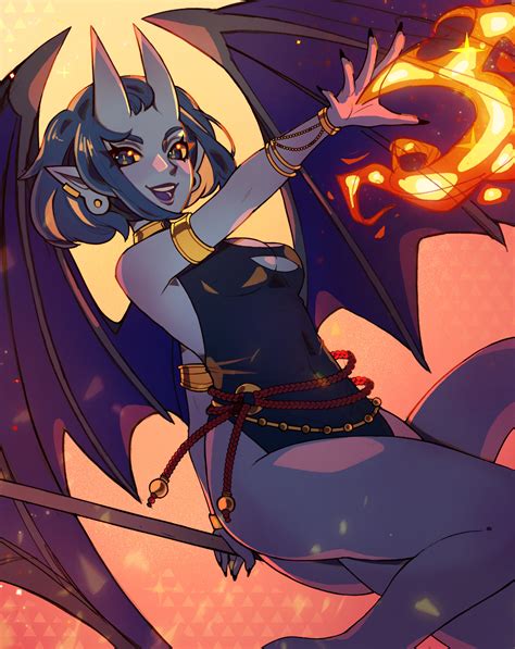 Chereverie Tiefling Original Absurdres Highres 1girl Armlet Bat