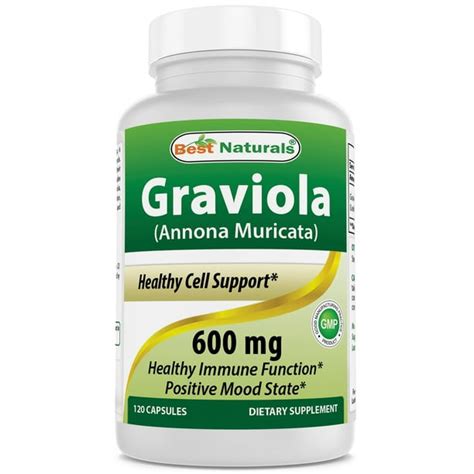 Best Naturals Graviola Annona Muricata 600 Mg 120 Capsules Walmart