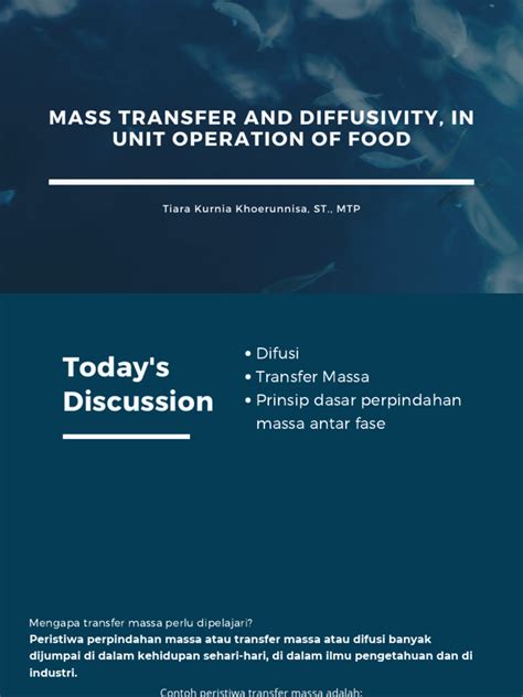 Mass Transfer Diffusivity And Convective Mass Transfer Coefficient In