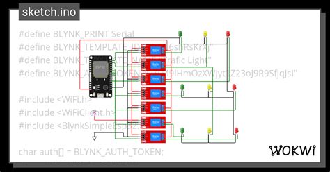 Trafic Light Wokwi Esp32 Stm32 Arduino Simulator