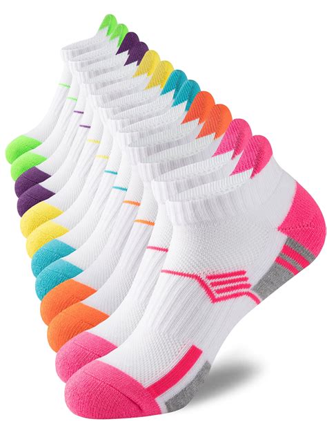 Cooplus Womens Athletic Ankle Socks Low Cut Moisture Wicking