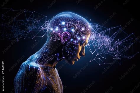 Colored Brain Neuron Mind Precision Stereotactic Human Axon