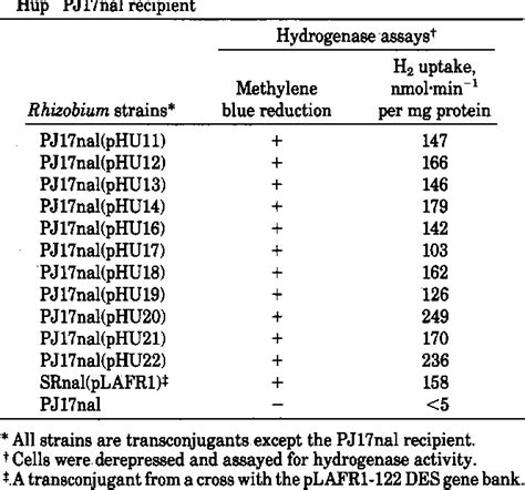 Table 1 From Construction Of A Rhizobium Japonicum Gene Bank And Use In