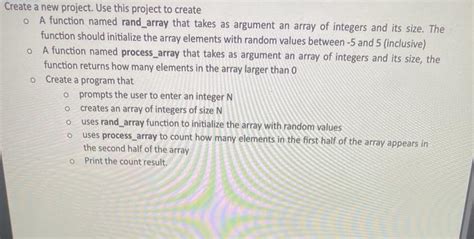 Solved Ate A New Project Use This Project To Create A