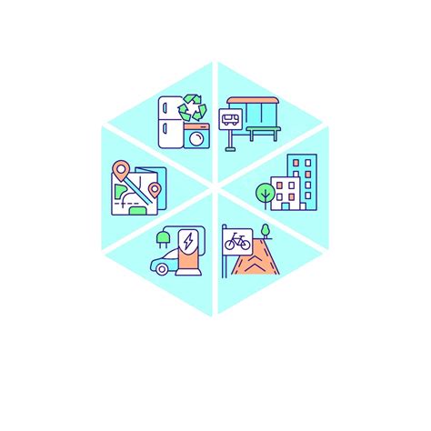 iconic city air quality maintenance with textual representation vector