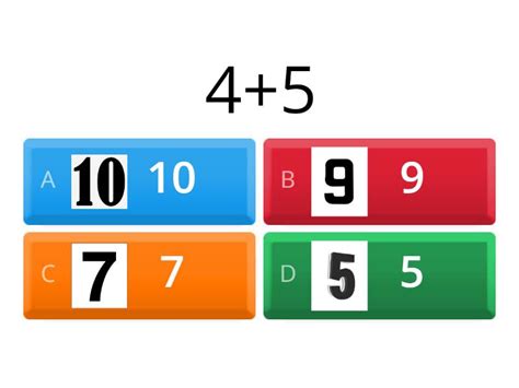 Addition And Subtraction Quiz