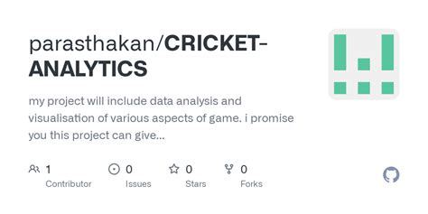 GitHub Parasthakan CRICKET ANALYTICS My Project Will Include Data Analysis And Visualisation