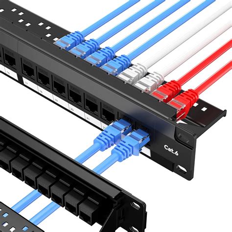 24 Port Cat6 Patch Panel 10g Pass Through Keystone Bahrain Ubuy