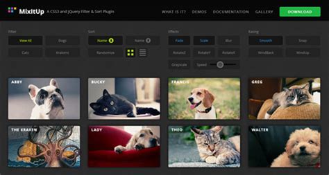 MixItUp A Nice JQuery Plugin For Filtering And Sorting Items Master