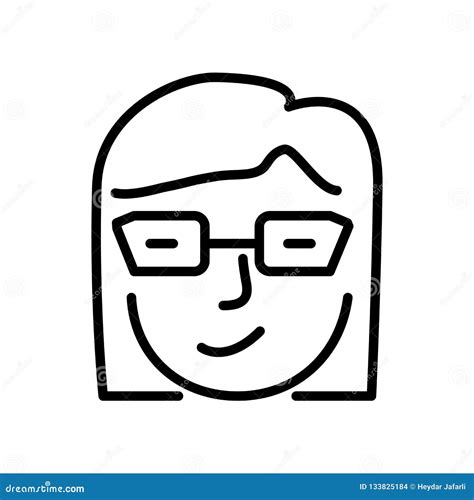 Nerd Icon Vector Isolated On White Background Nerd Sign Linear And Stroke Elements In Outline