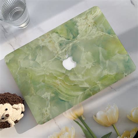 Green Marble Texture Macbook Pro Case Hard Laptop Cover Etsy