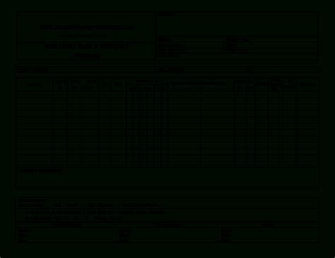Spreadsheet Pipe Welding Estimating Inspection Report In Daily