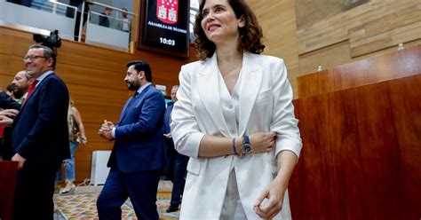 La Asamblea De Madrid Abrirá En Julio Para Elegir Los Senadores Autonómicos