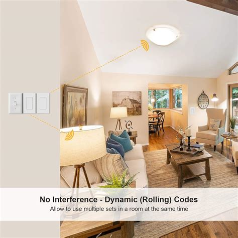 Buy Suraielec Wireless Remote Light Switch No Wiring No Wifi 100ft Rf Range Pre Programmed