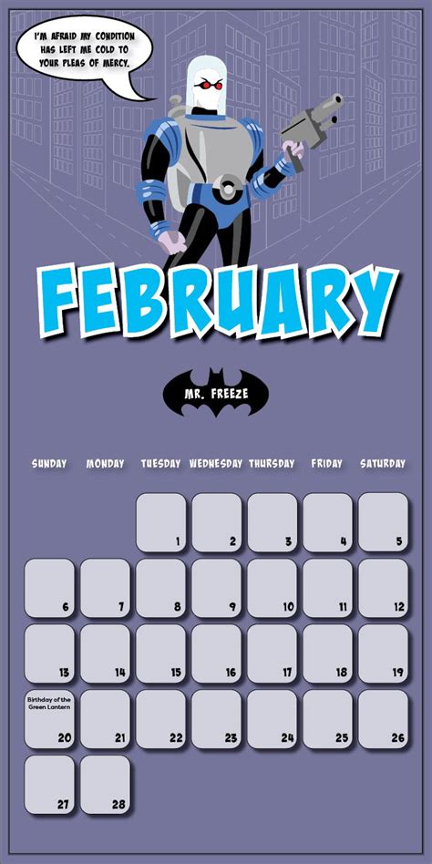 Batman Villains Calendar On Behance